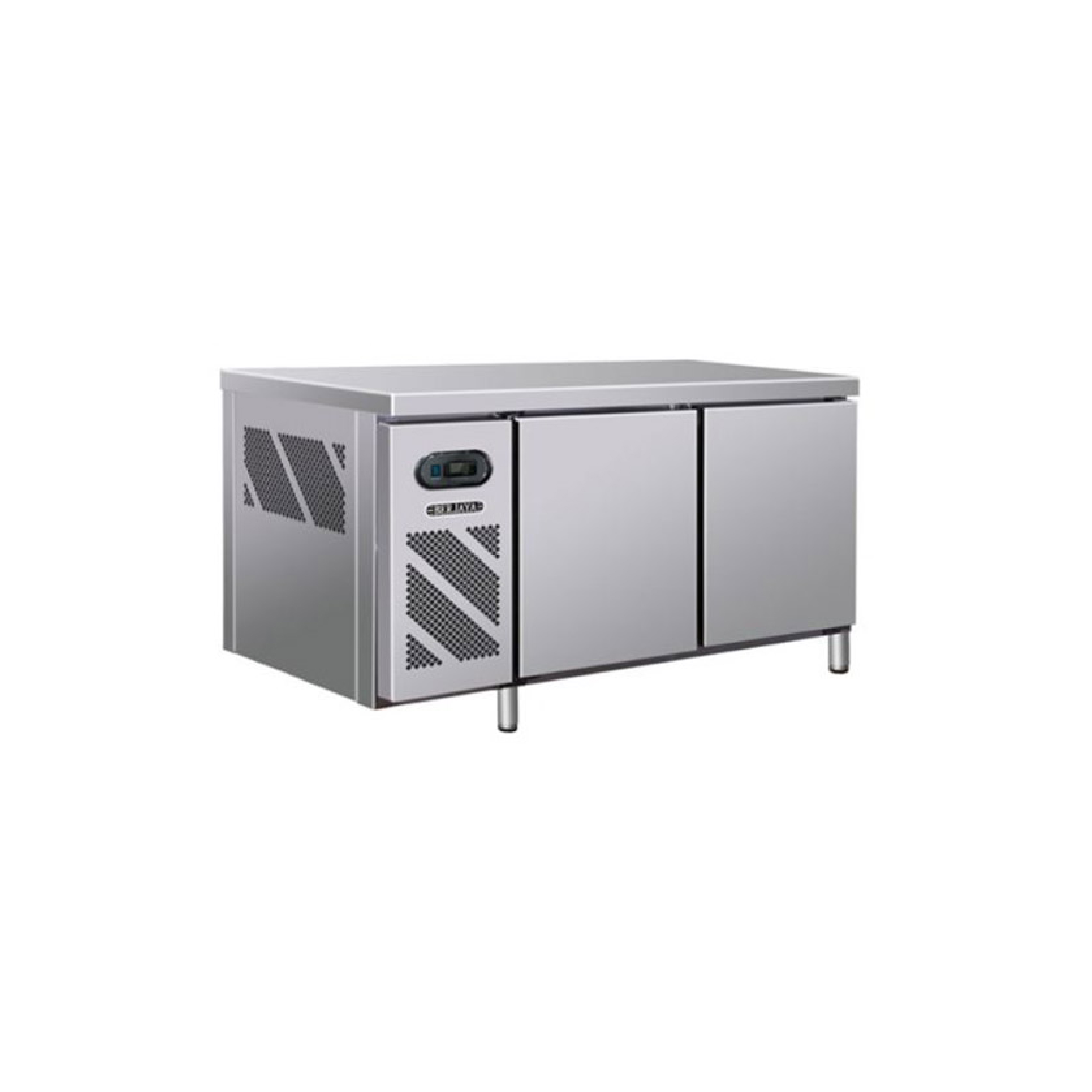 2 DOORS COUNTER CHILLER-SOLID DOOR, Z HANDLE-BLOWER SYSTEM WITH LEG